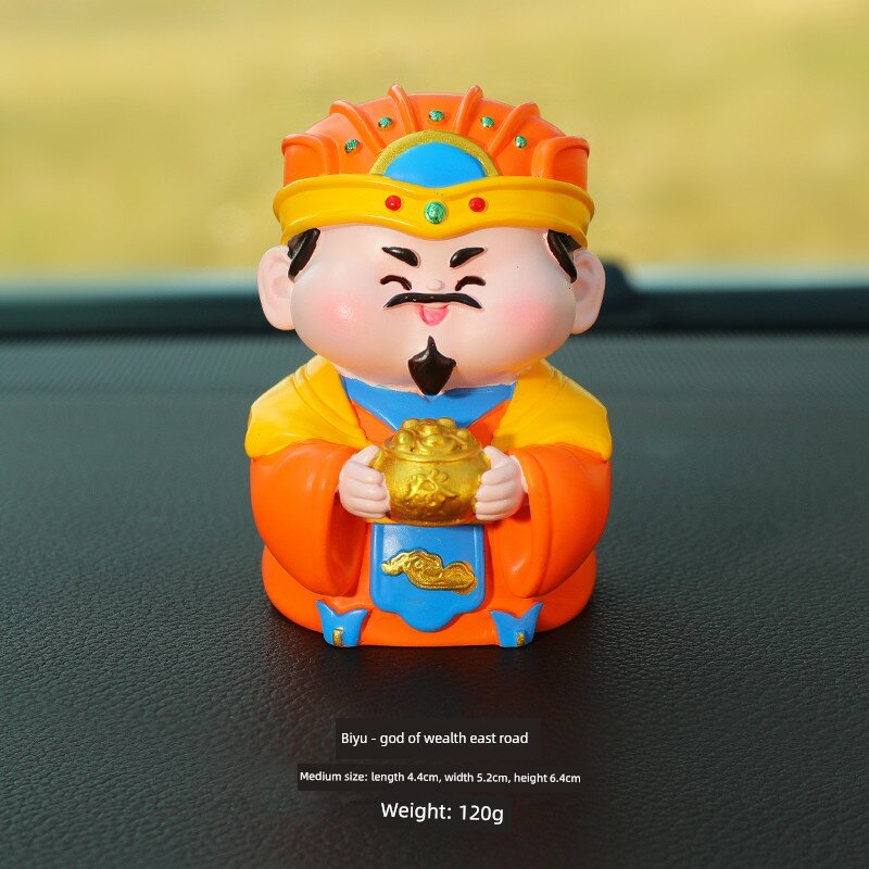 Средняя статуэтка Би Ган, фэншуй бог для приборной панели, роскошный аксессуар интерьер 2025
