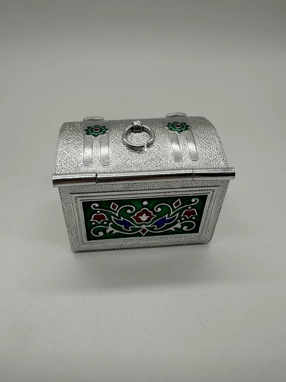 Шкатулка для украшений металл винтажная ссср 80 годы расписная