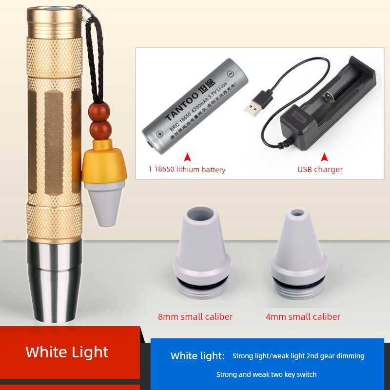 Специальный фонарик для идентификации нефрита, четыре источника света, фонарик сильного света, нефрит, нефрит,