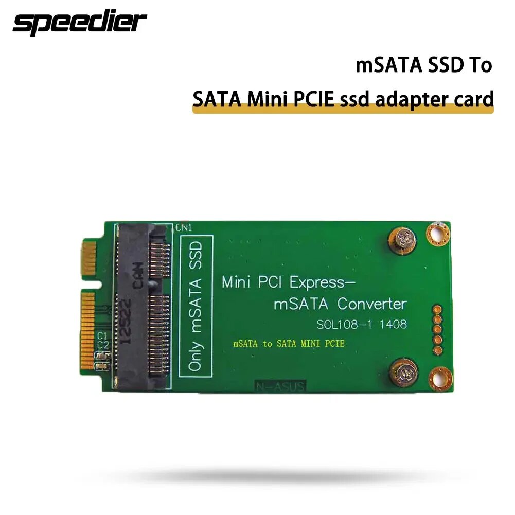 Карта адаптера MSATA SSD в SATA Mini PCIE SSD Mini PCI Express в mSATA Converter