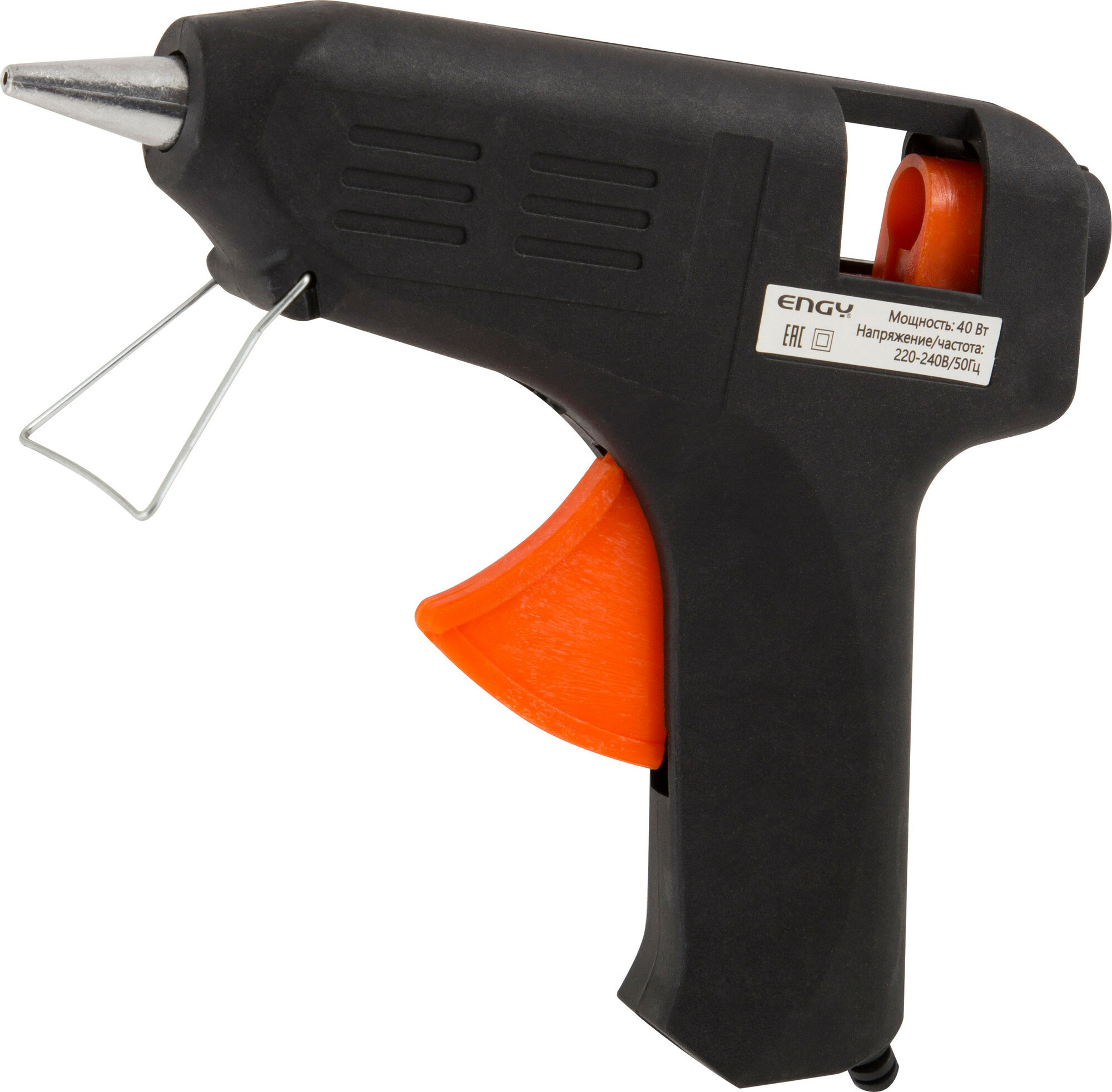 Пистолет клеевой ENGY EGG-40, 40 Вт, 11 мм, с подставкой и стержнями