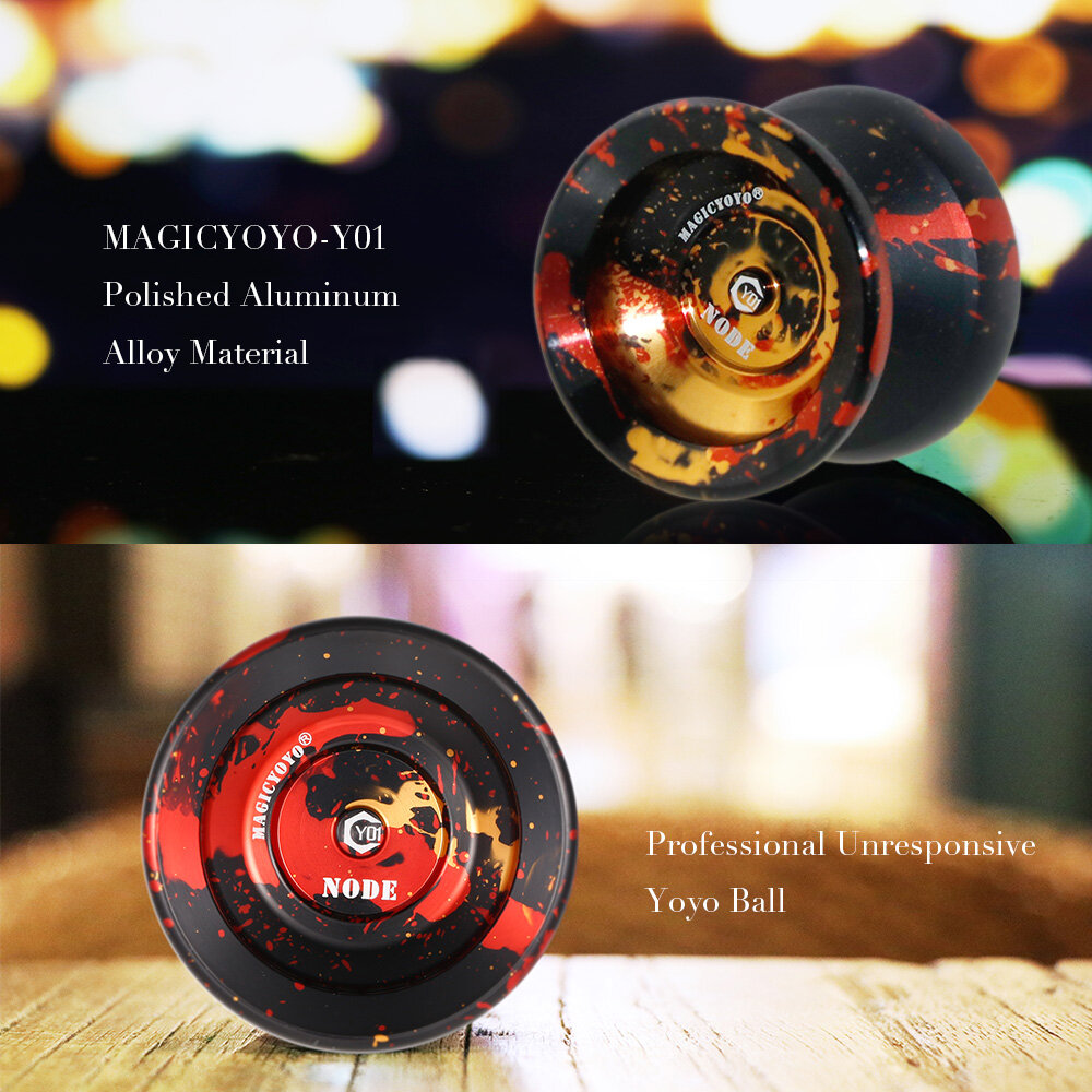 MAGICYOYO-Y01 из полированного алюминиевого сплава профессиональный неотзывчивый йо-йо шарик для вращения игрушка для детей, форма корпуса: бабочка, вес: 68 г, диаметр: 55 мм, ширина: 44 мм, ширина щели: 5 мм, подшипник: 10-шариковый нержавеющий