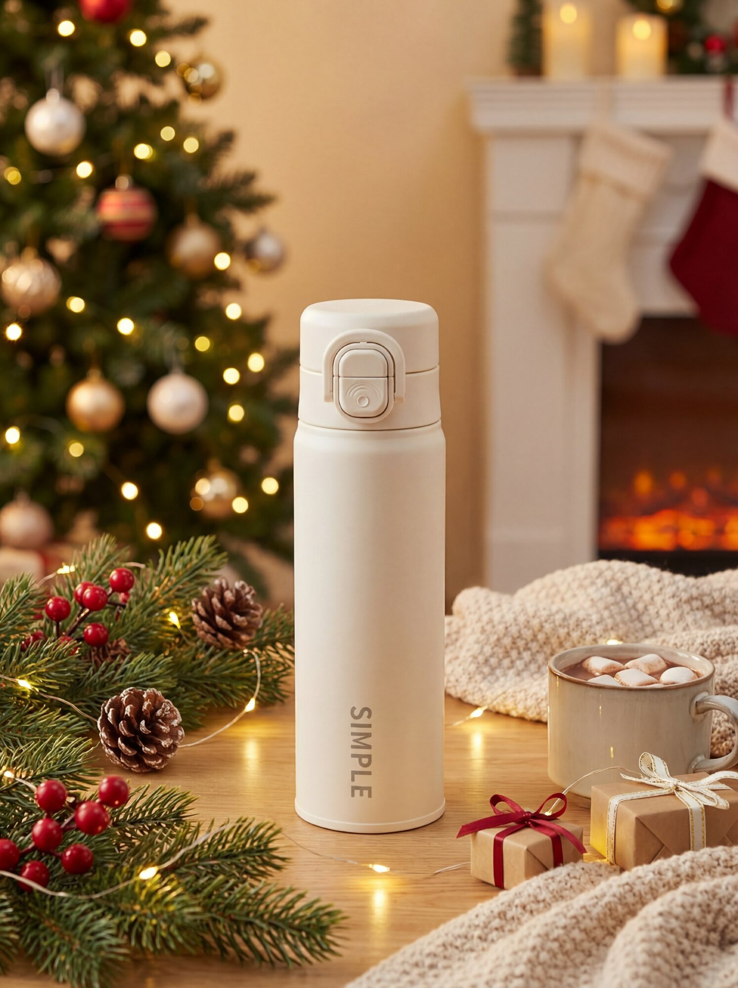 Термос SIMPLE YY-034 500 мл, белая