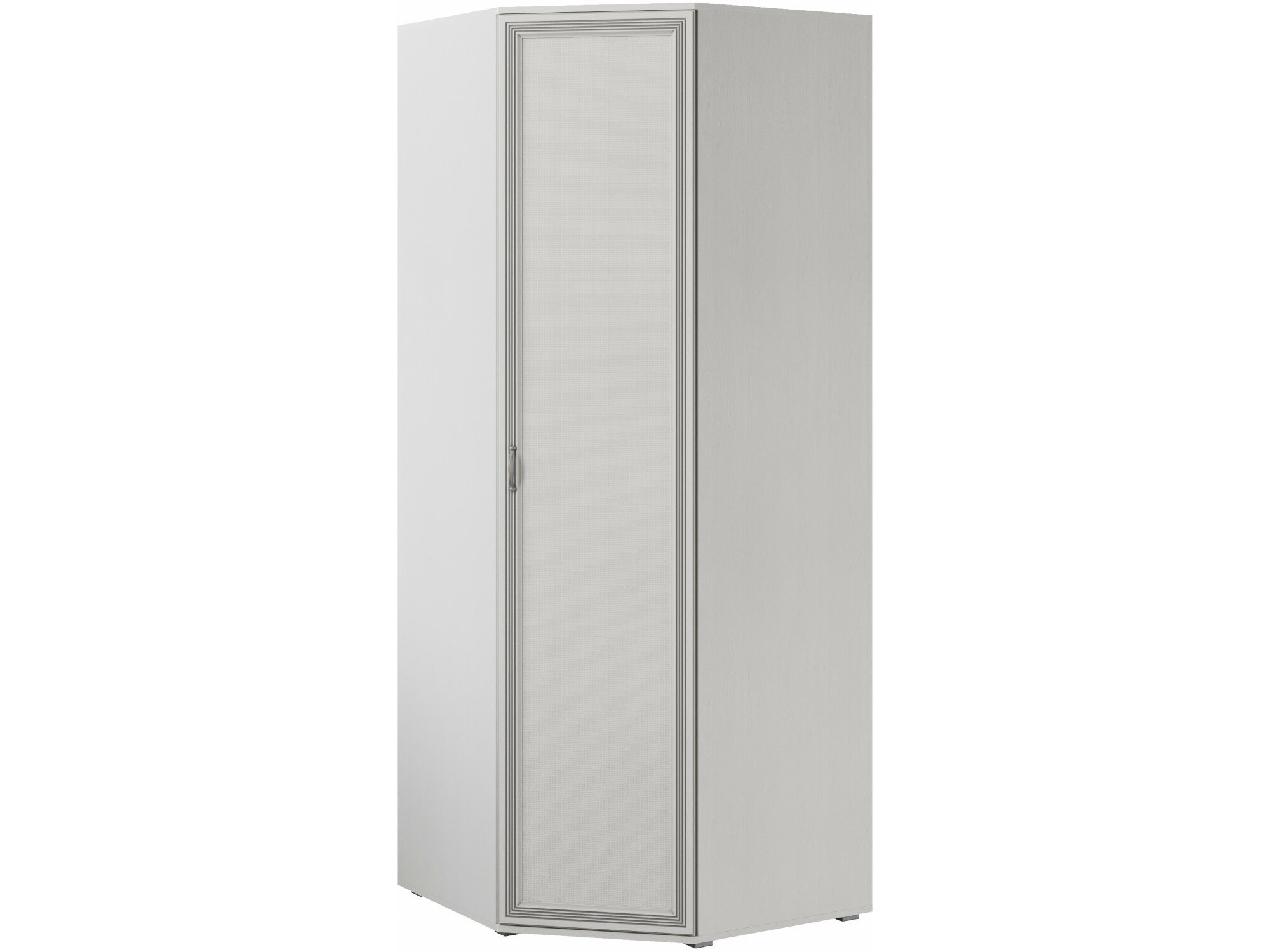 Шкаф угловой однодверный со штангой для вешалок, Ясень анкор светлый