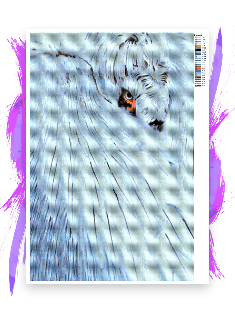 Алмазная мозаика без подрамника - вышивка Далматинский пеликан 40 х 60 см