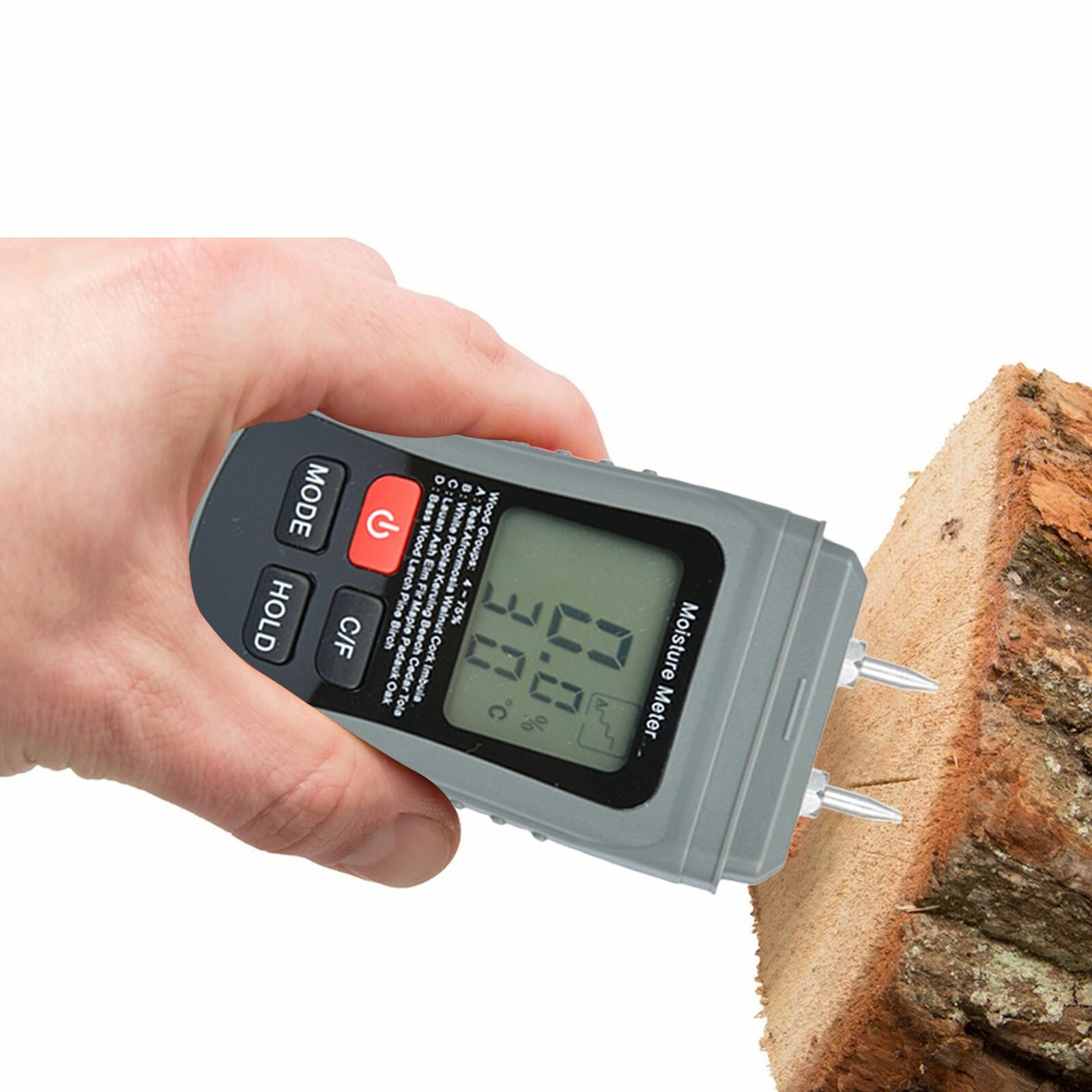 Цифровой влагомер ZN-MT01 для древесины, с функцией измерения температуры