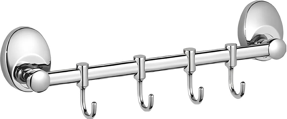 Крючок Haiba HB16 15-4 из нержавеющей стали, 4 крючка, хром, вешалка для полотенец в ванную