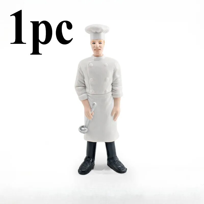 1 имитационная кукольная модель шеф - повара, подходящая для украшения рабочего стола