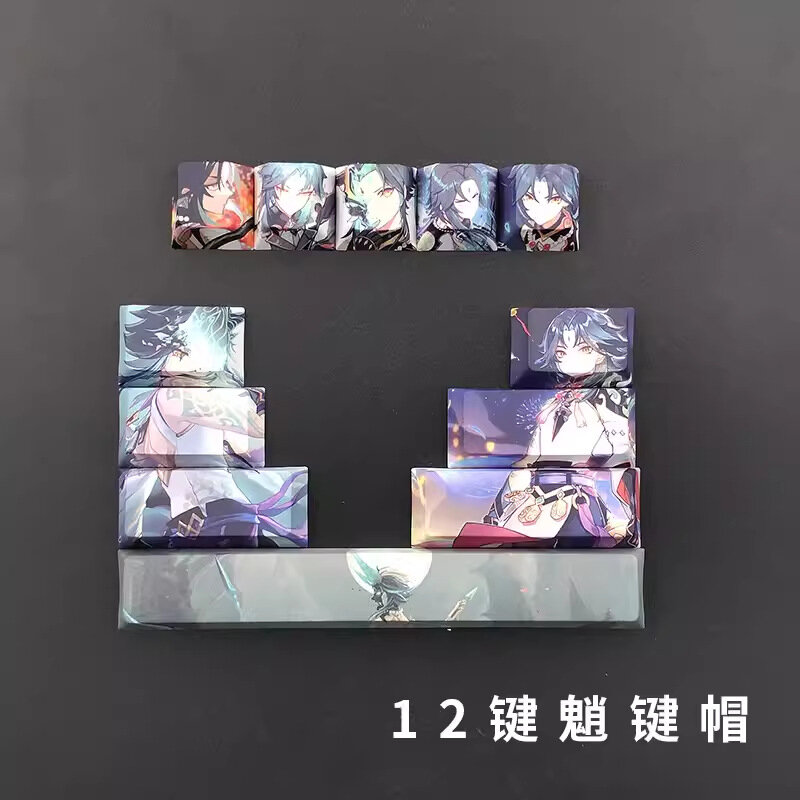 Креативные аниме-клавиши, оригинальные высокие клавиши-пазлы, клавиши с индивидуальностью, стиль милой девушки, механические клавиши для клавиатуры