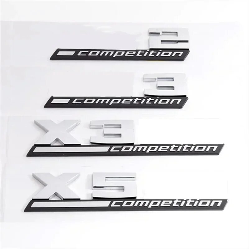 Наклейка на багажник BMW X4M Competition, Chrome Silver