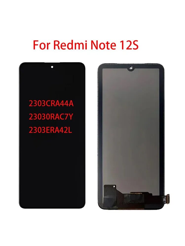 TFT Дисплей на Redmi Note 12S сборе с тачскрином Черны