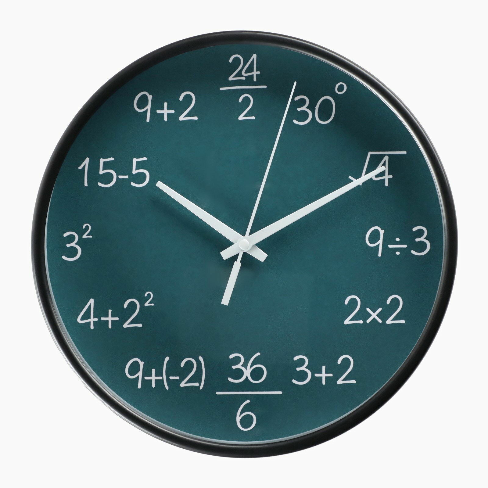 Часы настенные интерьерные "Математические", d=25 см, плавный ход