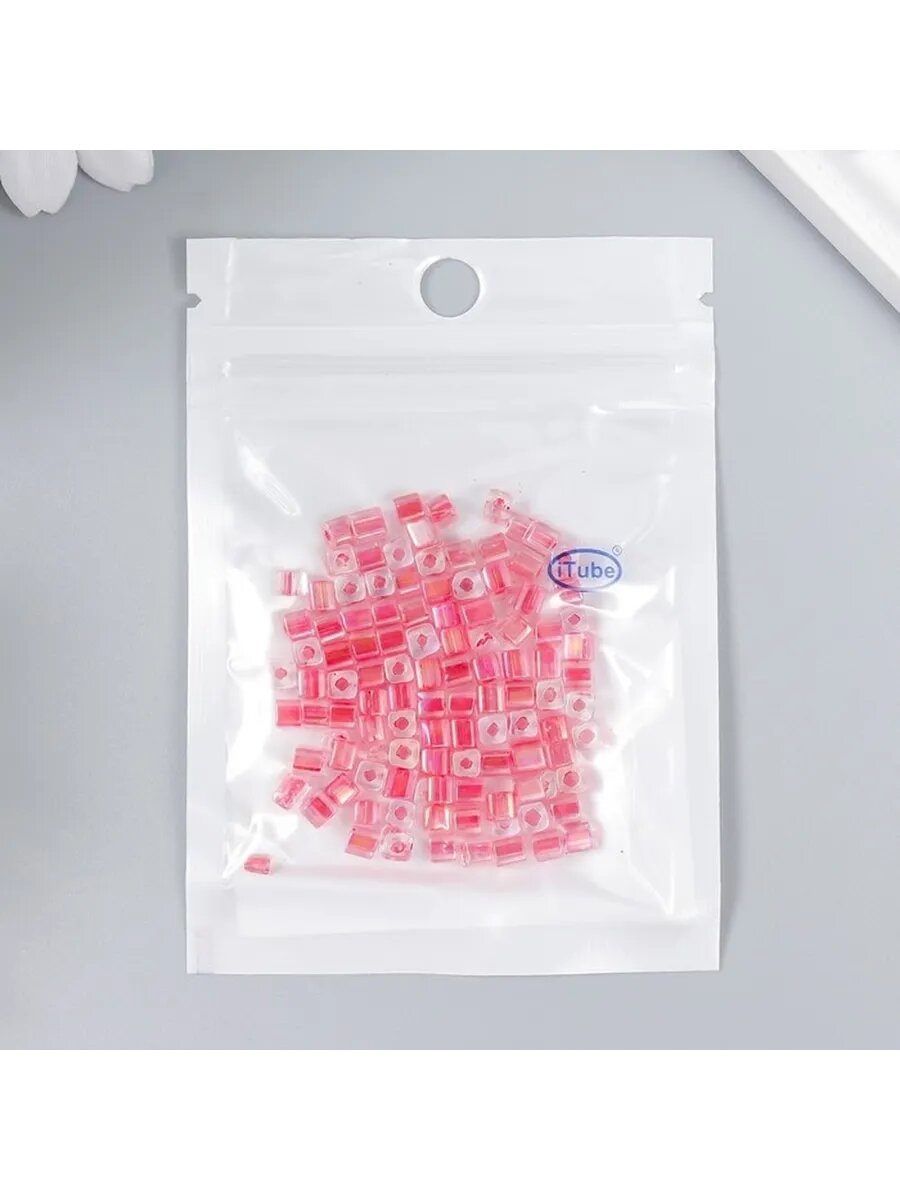 Кубики из стекла для творчества, красные, 10 г