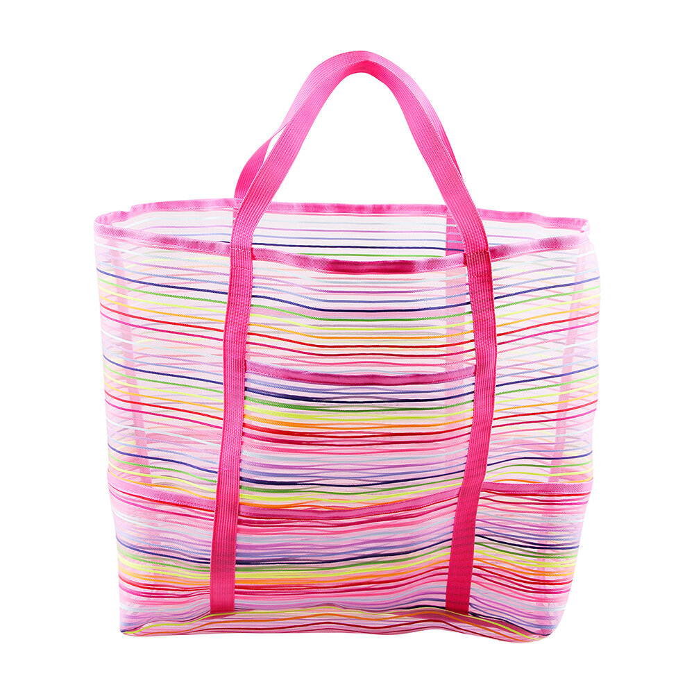 Mesh Beach Bag, Пляжный Рюкзак-Тотер, Оксфордская ткань, Быстро сушит, Водонепроницаемый, Для Игрушек, Полотенец, Песка, Рыночные Товары, Пикник, Размер 43*20*40см, Вес упаковки 150г, 5 Стилей, 1 Шт