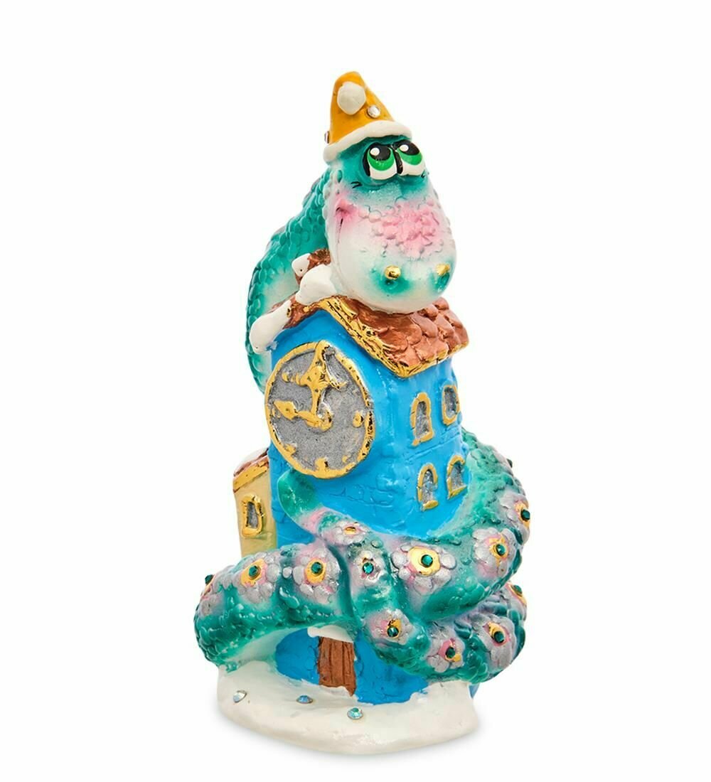 Фигурка гипсовая Змея на часах A1870040 Народные промыслы, Гипс