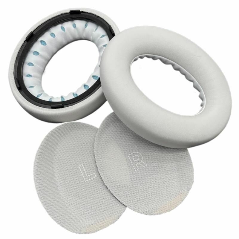 Амбушюры из белковой кожи для наушников, Белый - Амбушюры