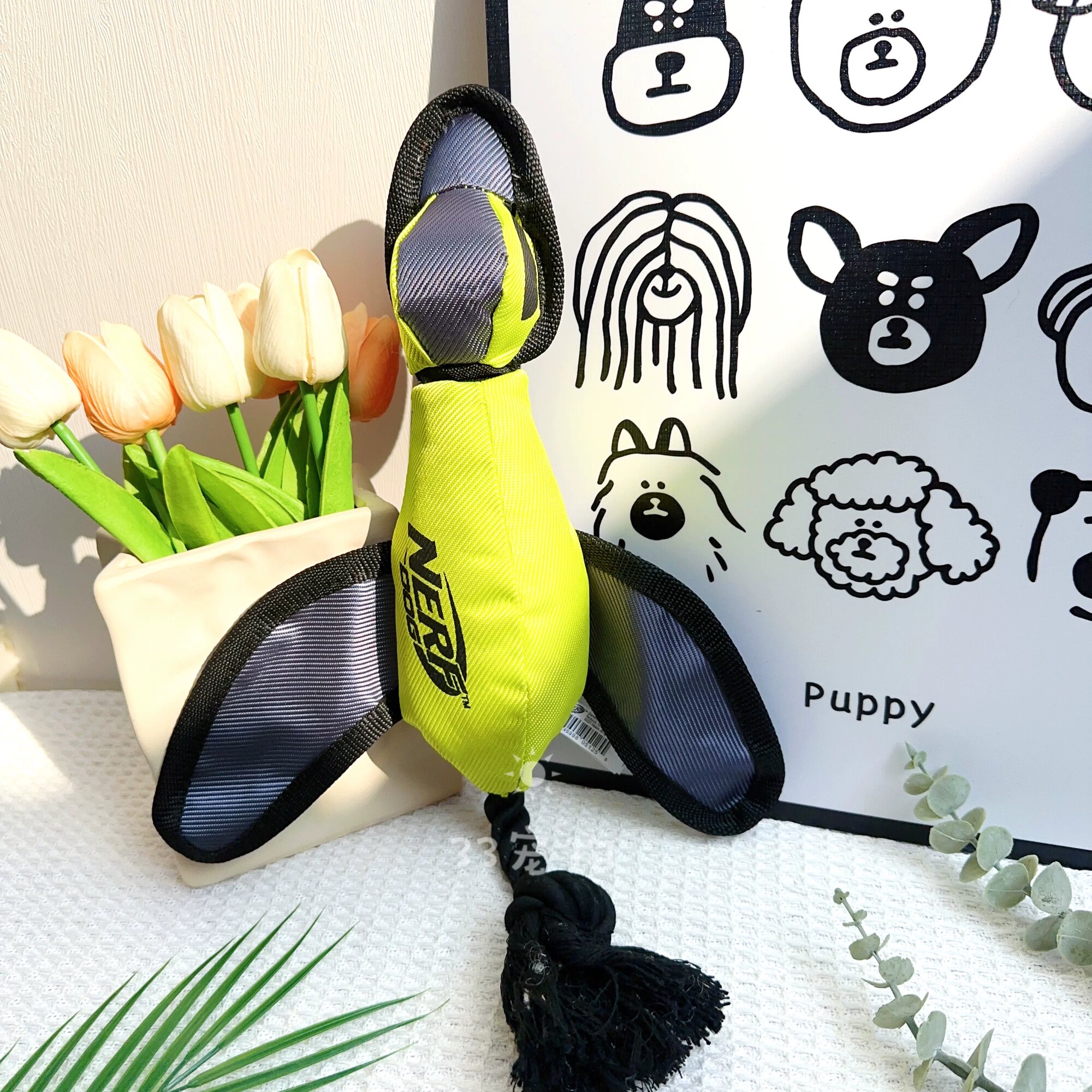 Игрушка для собак NERF из ткани Оксфорд, плетеная, для перетягивания каната, длинная, интерактивная, устойчивая к