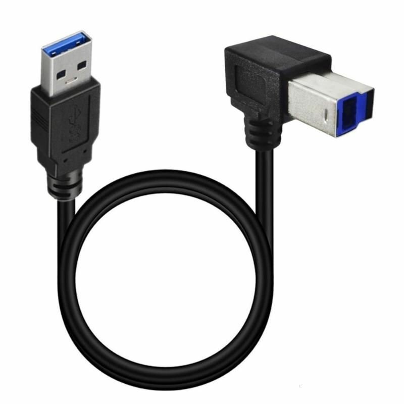 Гибкий кабель USB 3.0 тип A - тип B, Правый изгиб