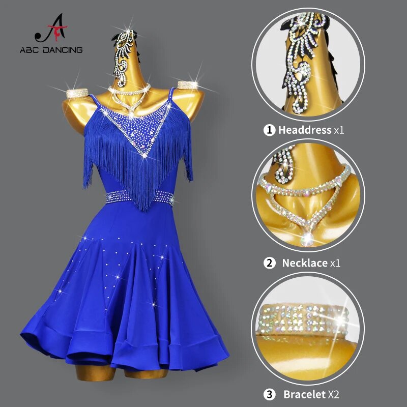 Латиноамериканское танцевальное платье ABC DANCING XL, Dress and Ornaments