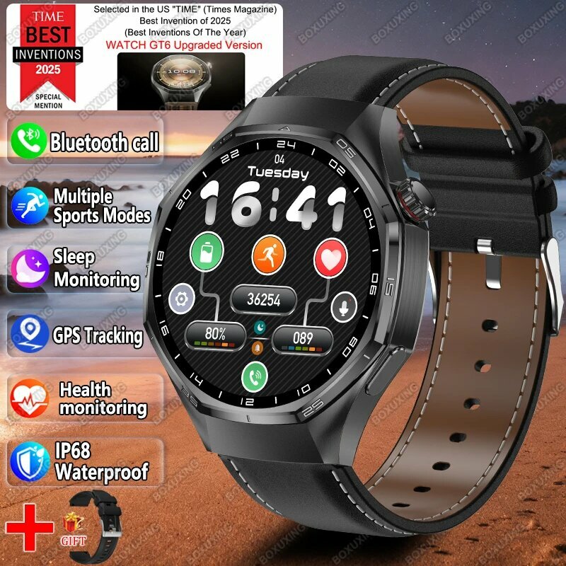 Умные часы Watch 6 Pro Black Leather