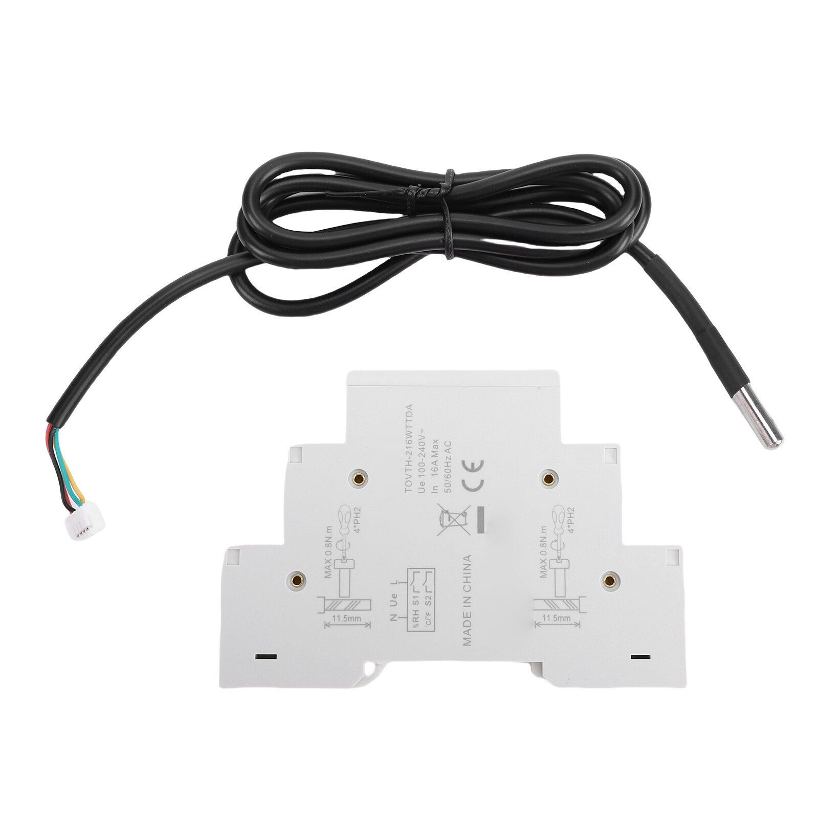 Беспроводной датчик температуры и влажности 16 А, крепление на DIN-рейку, интеллектуальный датчик для инкубаторов и ферм по разведению скота.