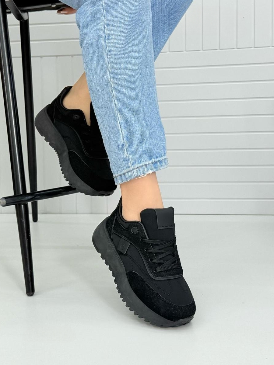 Кроссовки женские на платформе, черный, размер 38