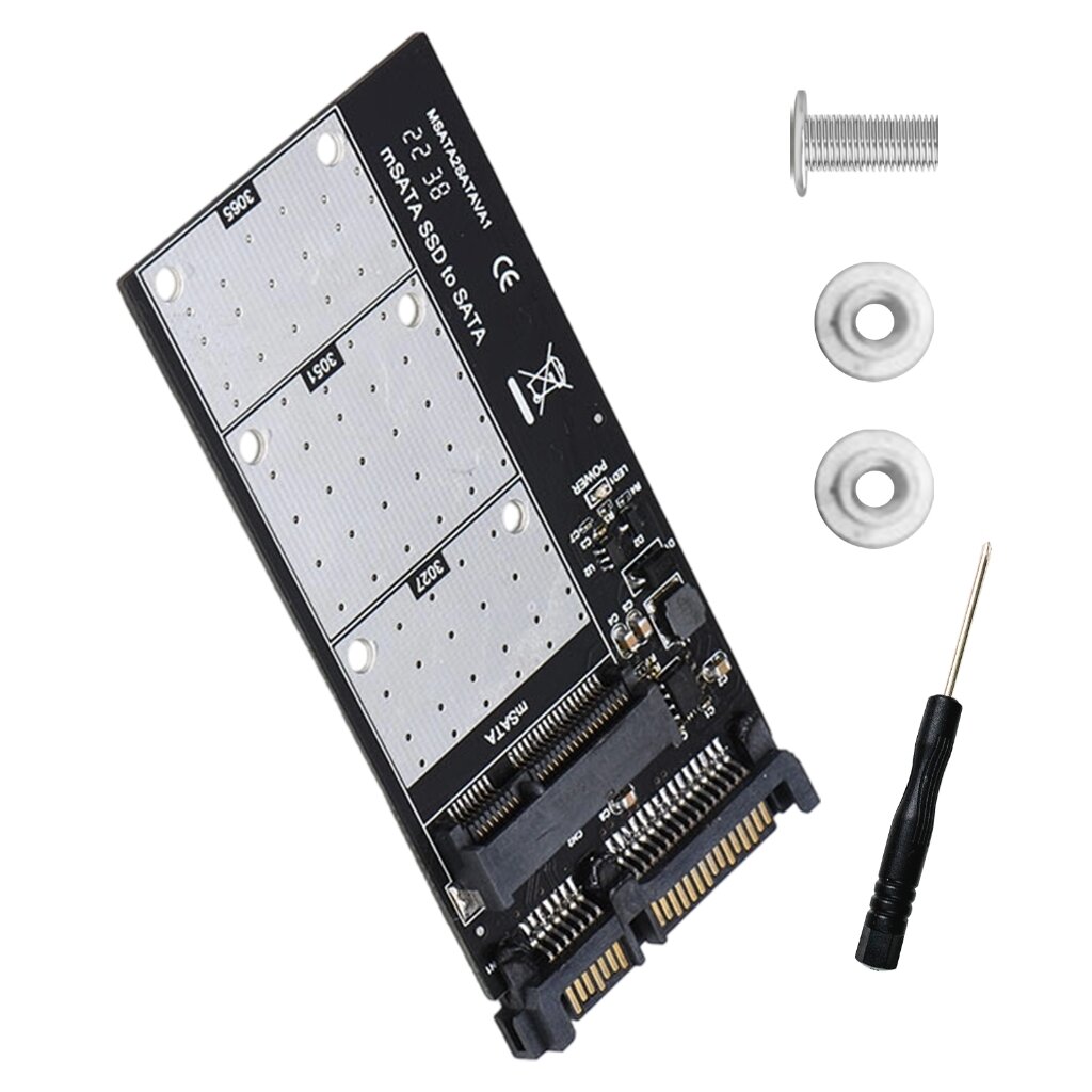 Адаптер Mini SATA на 7Pin SATA, конвертер MSATA