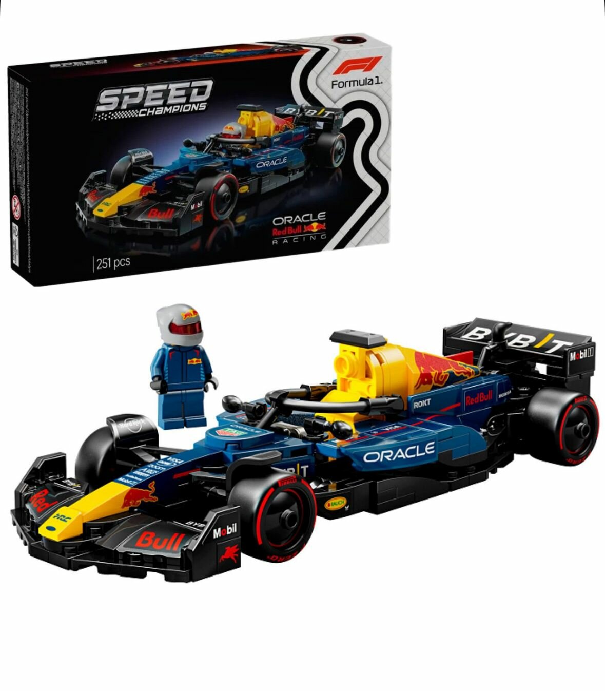 Конструктор Гоночный болид Oracle Red Bull Racing RB20 F1, Формула 1, 251 деталь