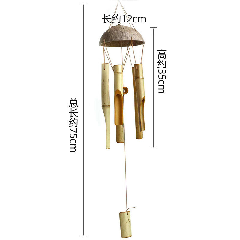 Ручная работа, бамбуковые ветряные колокольчики, фабричный источник, антикварный стиль, ветряные колокольчики для подвешивания, декор для улицы, китайский стиль, древние бамбуковые трубки, ветряные колокольчики из бамбука