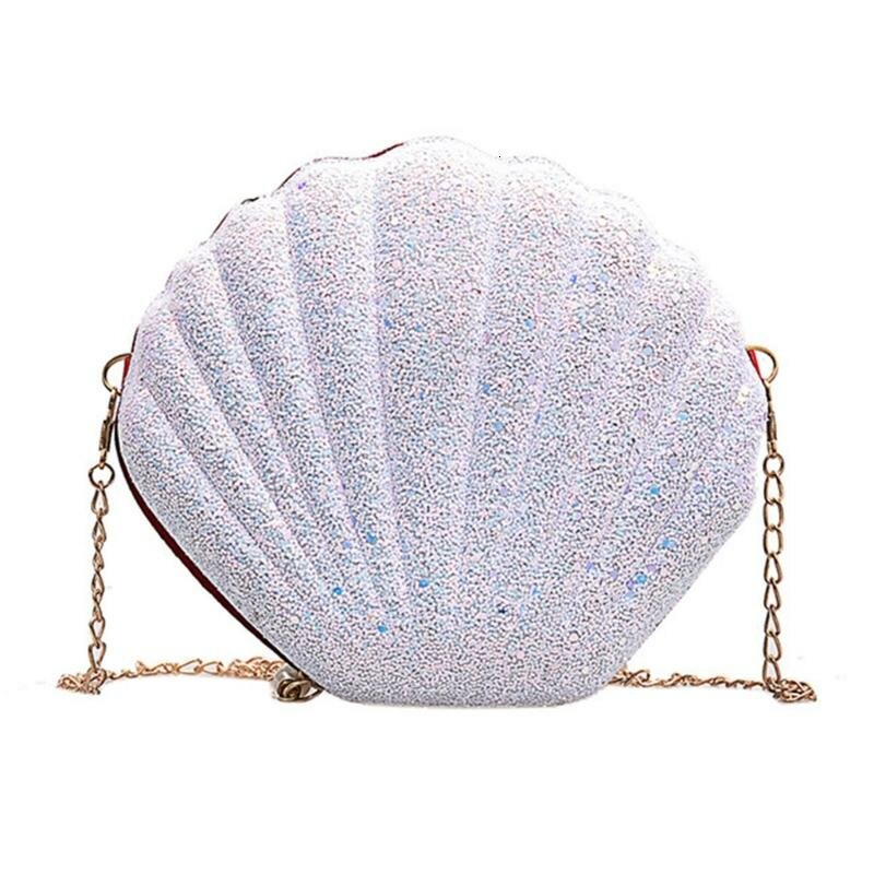 Женская блестящая сумка с пайетками, Белый