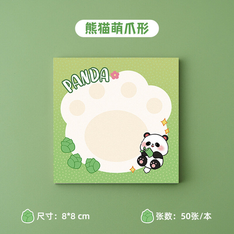 Заметки Panda, отрывные, нелипкие блокноты, маленький блокнот для студентов, милый портативный блокнот в стиле Ins с высокой ценностью