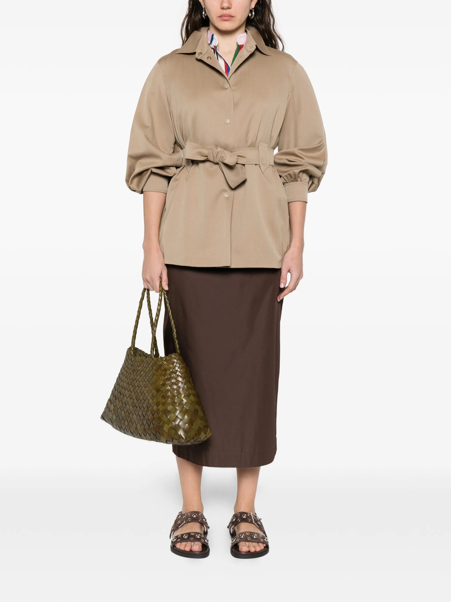 Куртка Max Mara Belted fitted jacket, размер 42, разноцветный — фото 1
