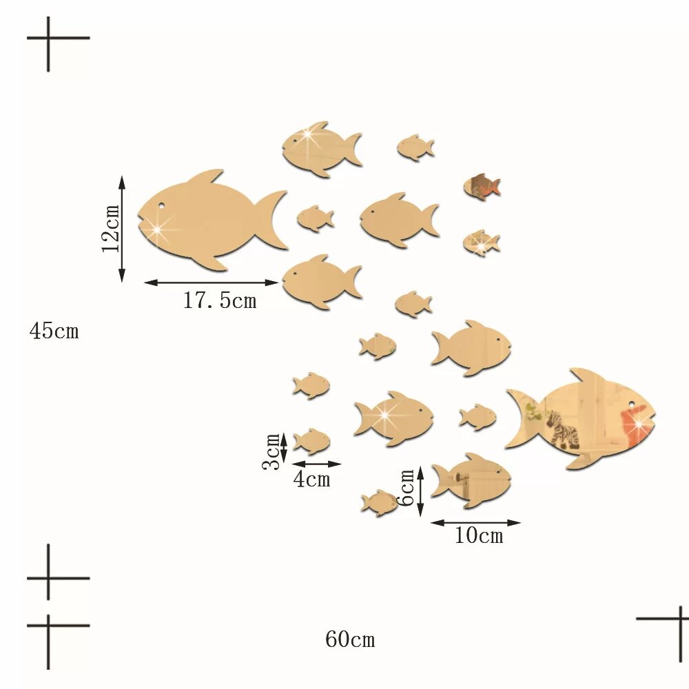 Самоклеящаяся 3D-зеркальная плитка для декора детской комнаты, маскирующая отверстия под гвозди и дыры, с рисунком
