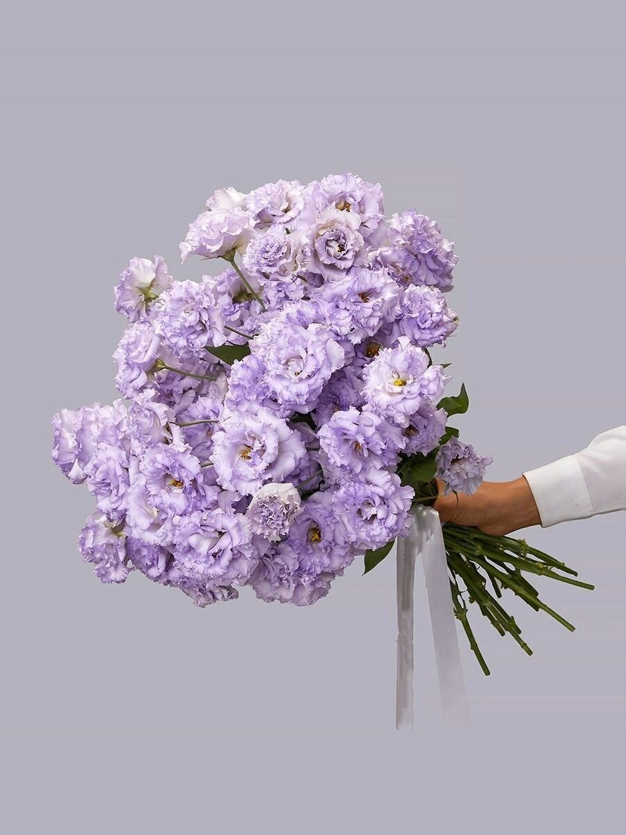 Букет из 9 эустом лавандового цвета