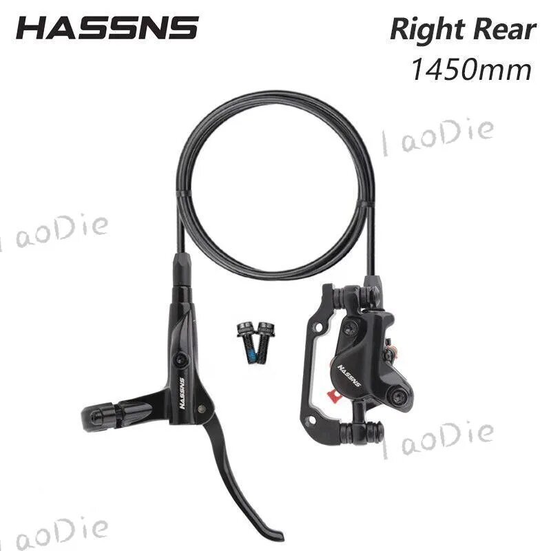 HASSNS M200 Двойной поршневой Дисковый тормоз, комплект гидравлических тормозов для горного велосипеда 1450мм, Правый задний