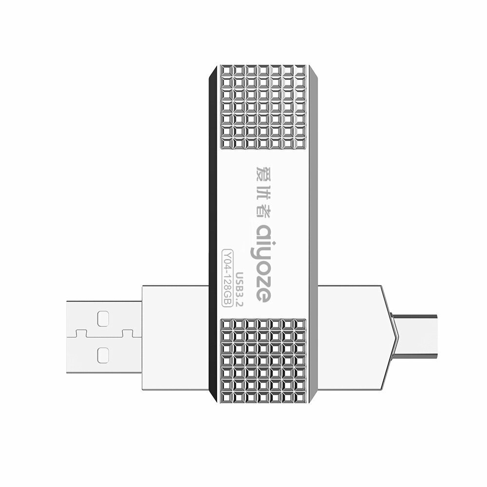 Флеш-накопитель Lenovo USB MU251 с двойным интерфейсом USB 3.2 Type-C, совместимый с компьютерами и мобильными телефонами, металлический флеш-накопитель для мобильных телефонов