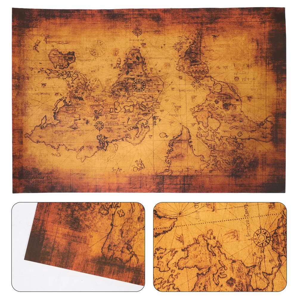 Карта Сокровищ Для Детей И Приключенческие Аксессуары Пиратской Тематики 71.50X48.00X0.10Cm