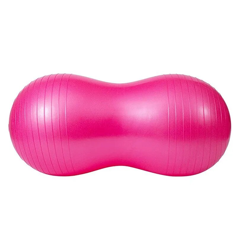 Фитбол Peanut Yoga Ball для фитнеса и реабилитации, форма арахиса, красный, 45 см, с насосом — фото 1
