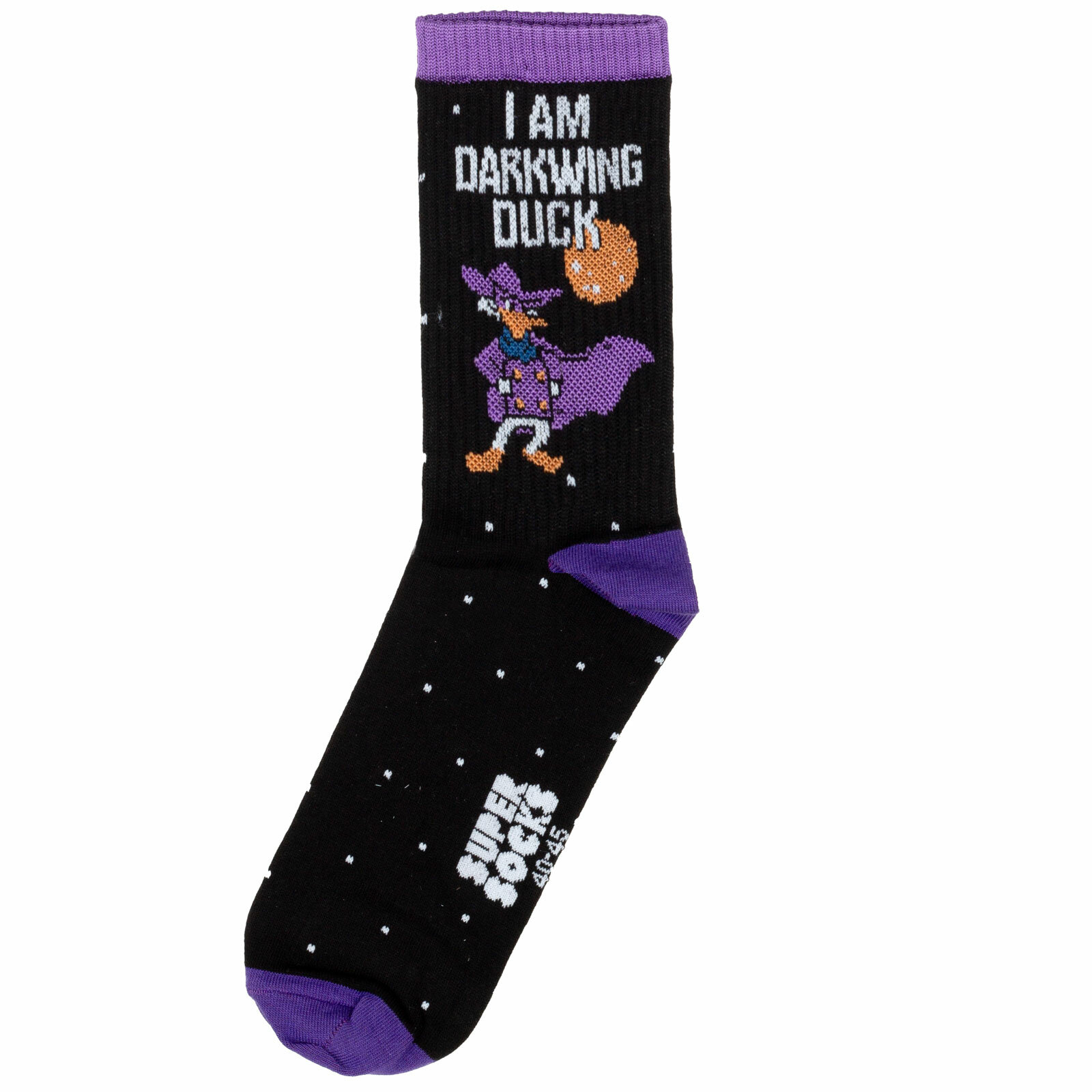 Носки Super socks Носки с рисунками Super Socks - Чёрный плащ, размер 35-40, фиолетовый, оранжевый, черный — фото 1