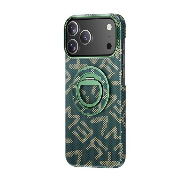 Чехол накладка для iPhone 17 Pro Max, Remax Exclusive Series Magnetic+ Кольцо с подставкой 360, 1.2 мм, Зеленый