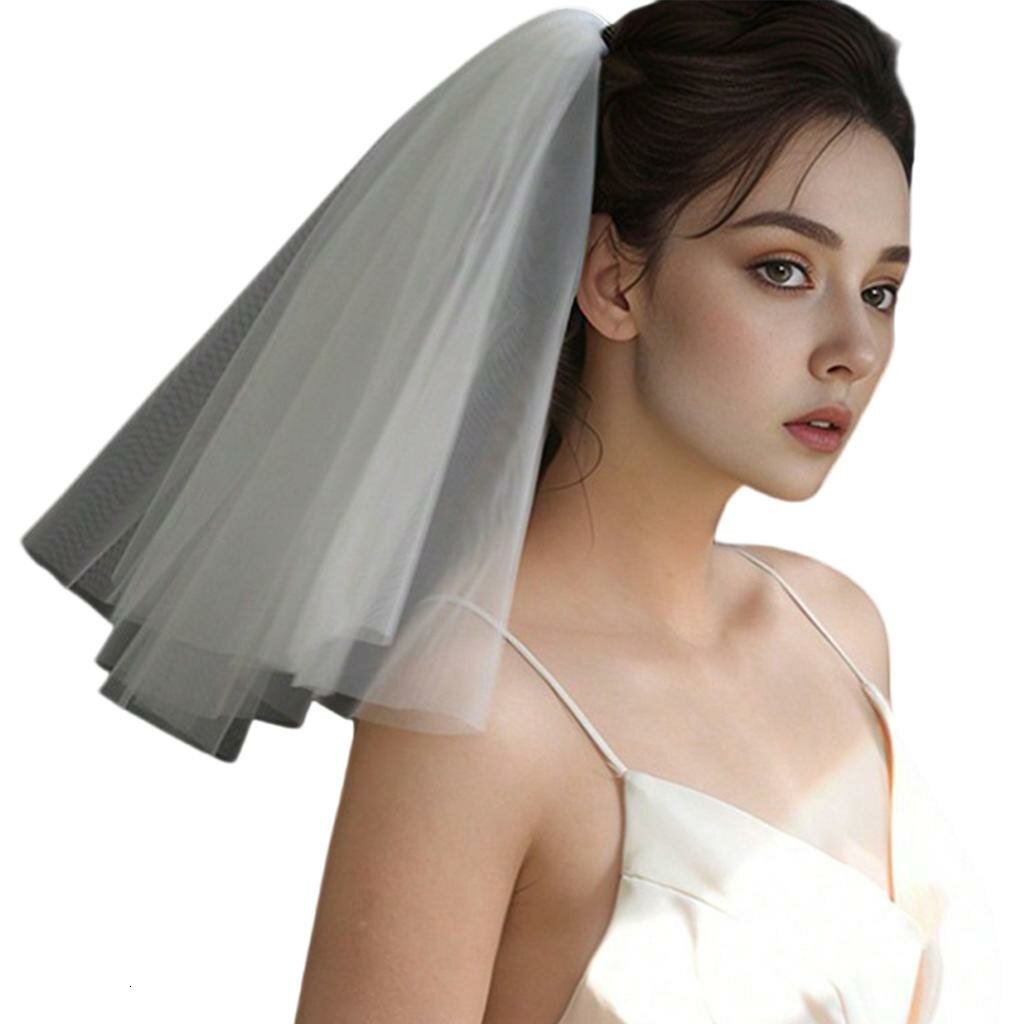 Ободок-дуга с лентой для свадебной фаты, Белая простая заколка для волос