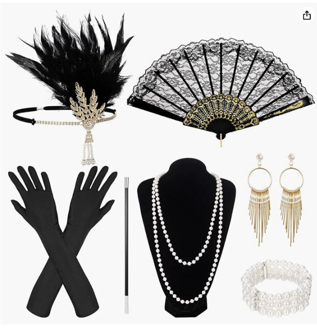 Набор ретро-ободков с перьями для девичника в стиле Гэтсби 1920-х годов, подарок для лучшей подруги на день рождения