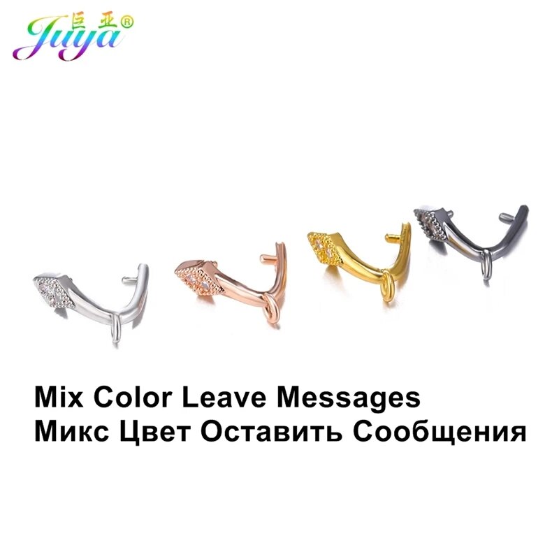 Металлические зажимы для сережек Juya 10 Pieces Wholesale, Мульти, Mix Color