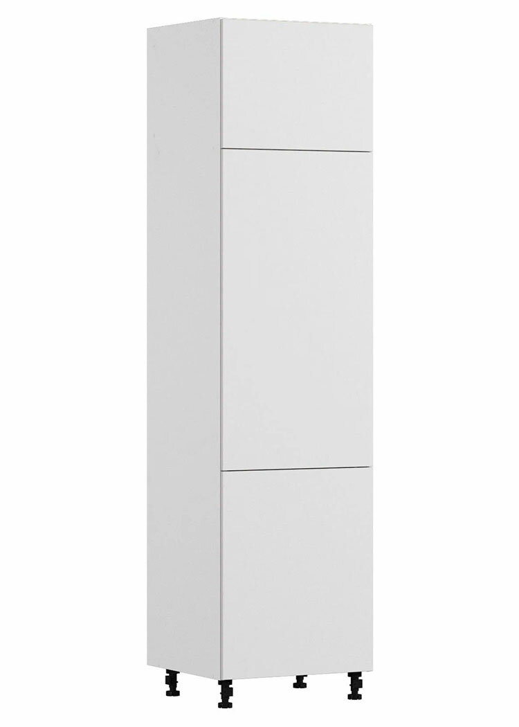 Кухонный модуль пенал столплит Регина РП-560, для холодильника, ЛДСП Белый/Белый Альпийский, 60х237х56 см