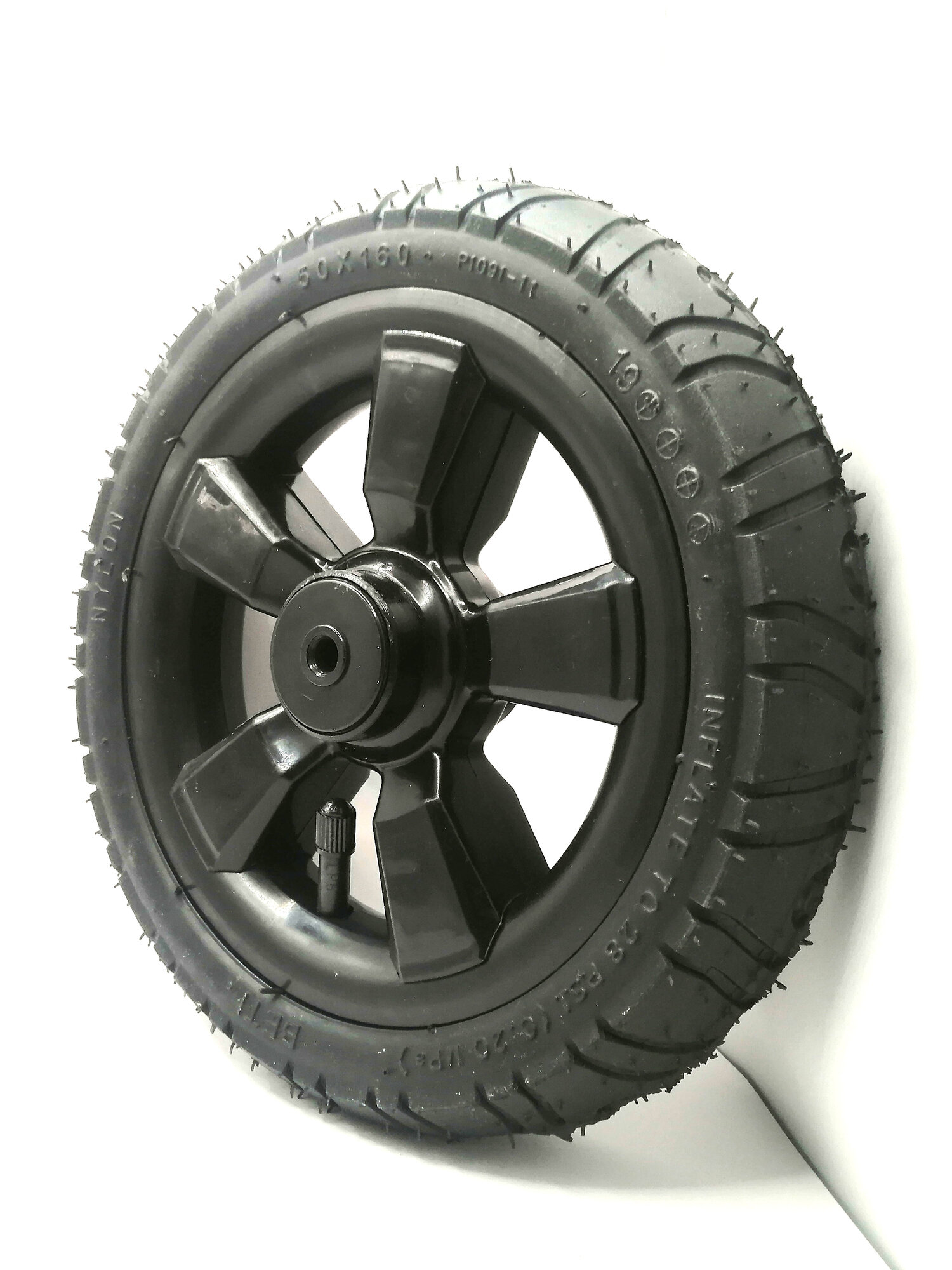 Колесо 10 дюймов надувное № 39 для детской коляски (50х160), под ось 8 мм.