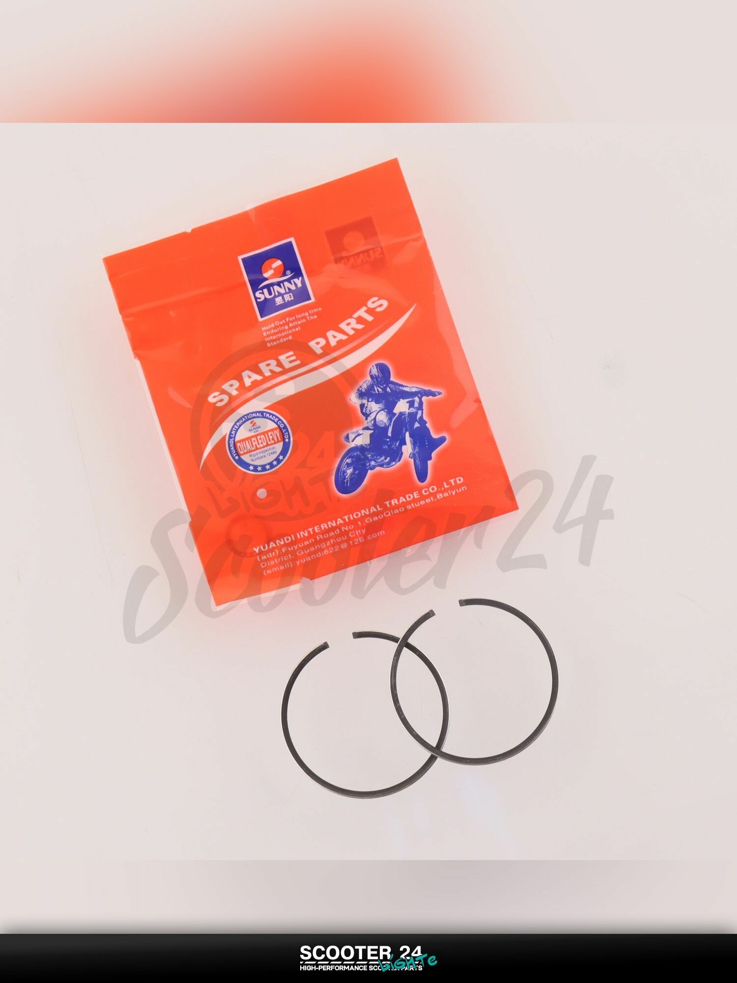 Кольца комплект на скутер Ямаха Джог / Yamaha Jog с двигателем 3KJ 50 0,75 ( 40,75, 2JA/3KJ) "SUNY" (mod.B)