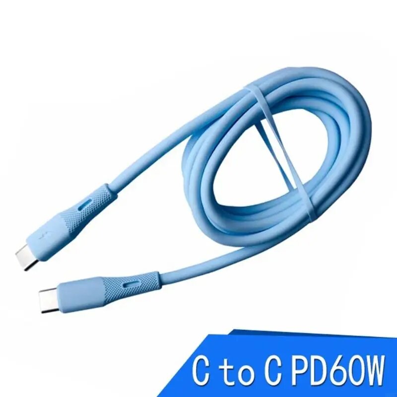 Силиконовый 120 см. Тип-C до типа C Зарядка кабель PD 60W 480 Мбит / с USB C до USB C Телефон Зарядка кабель данных для телефона