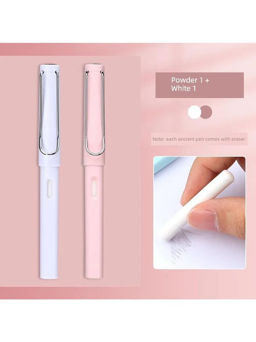 Вечный карандаш HB (Розовый + Белый стержень)