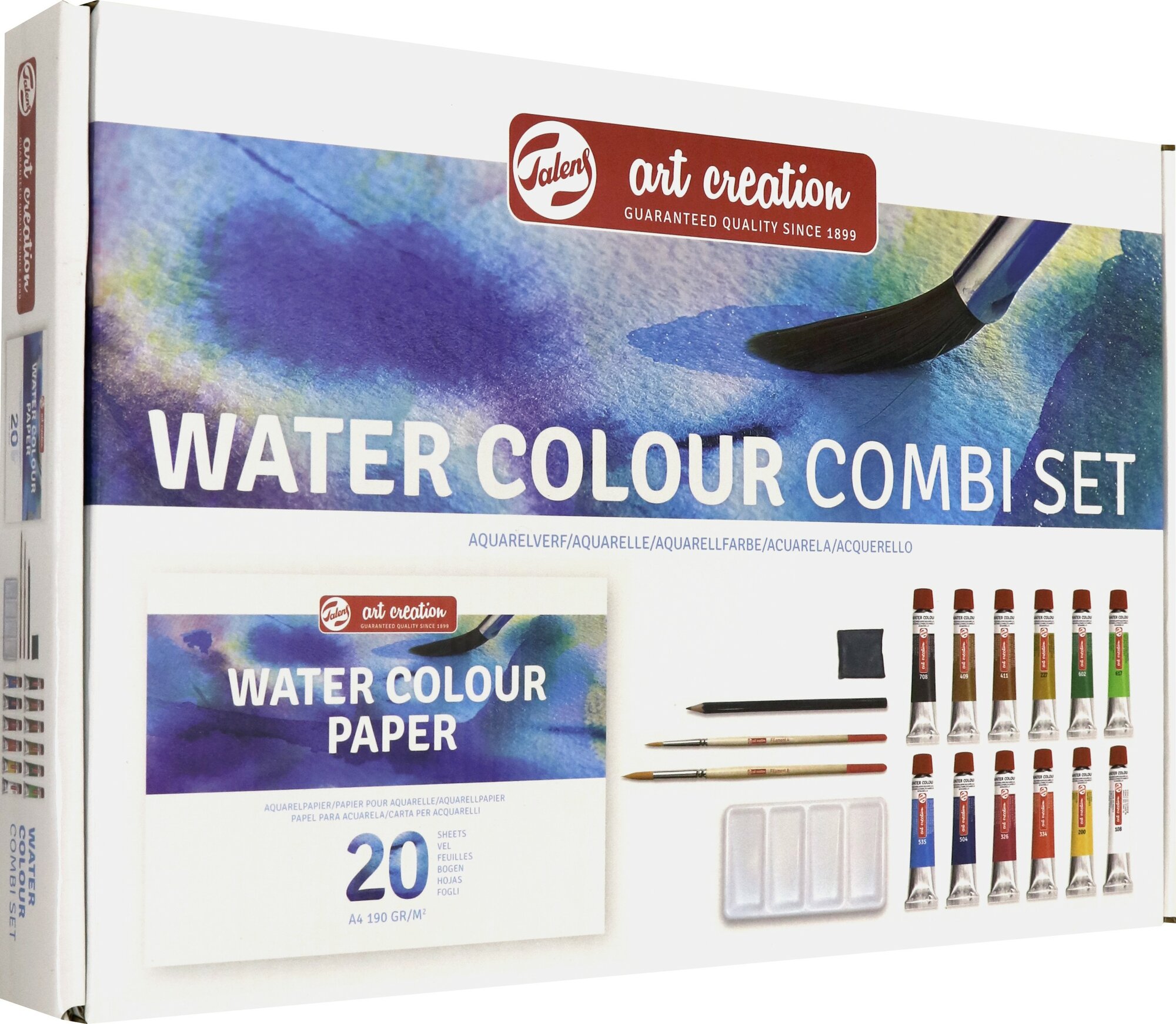 Набор акварельных красок Art Creation, 12 цветов + аксессуары