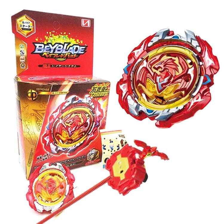 Волчок Бейблэйд Феникс (Revive Phoenix) B-117 с пусковым устройством, игрушка для детей бейблейд, блэйд бёрст